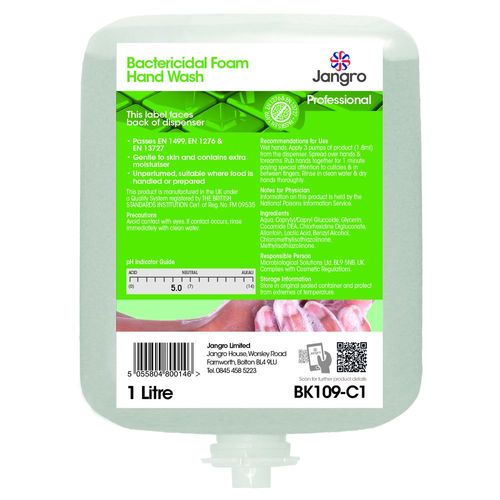 Jangro Bactericidal Foam Hand Wash | Caswells Group